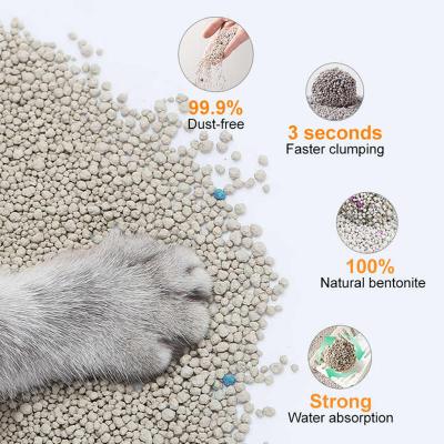 China Superior Absorbency Bentonite Cat Litter Sodium Based Dust Free Cat Toilet Sand for sale