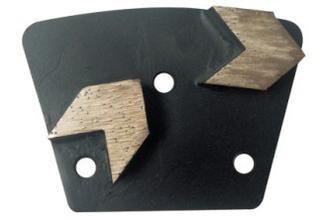 China STI 2 Bar Metal Bond Trapzoid Diamond Grinding Plate for Grinding Concrete en venta
