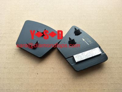 China Trapezoid PCD Scraper Concrete Diamond Floor Grinding Plate with 1 diamond segment and 2 PCD chips en venta