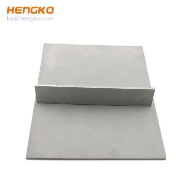China HENGKO 1 2 15 25 30 micron sintered powder porous metal mesh bronze 316L stainless steel filter plate for sale
