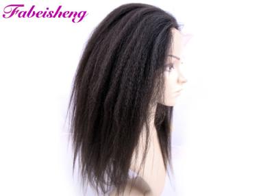 China Natural Looking Full Human Hair Lace Wigs , Yaki 100 Percent Human Hair for sale