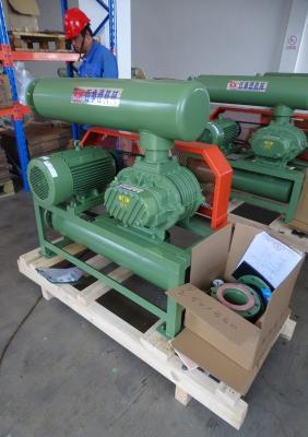 China -0.1~-0.5kgf/cm2 Pressure ,Three Lobe Negative Pressure Roots Blower, Cast Iron, Blue, Industrial Vacuum Pump, 5.5-22kW for sale