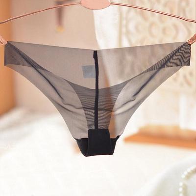 China OEM New Popular Sexy Seamless Mesh Single Color Ladies Softness Briefs For Women Underwear/Underpants for sale