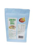 China Custom Security Packaging Flat Bottom Pouch With Window Oatmeal Powder for sale