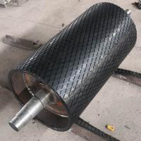 China Diamond Pattern Conveyor Pulley Lagging Drum Rubber Sheet 10 Meter Length 2000mm Width 8-20mm Thickness for sale