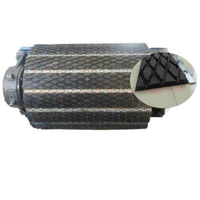 China Weld On Conveyor Pulley Lagging Replaceable Slide Diamond Rubber Lagging Sheet for sale