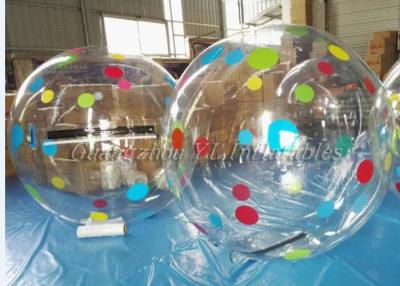 Cina palla di camminata dell'acqua gonfiabile divertente dei punti del PVC di 0.8mm per il parco dell'acqua in vendita