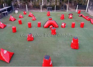 Cina Insiemi gonfiabili all'aperto del bunker di paintball, prodotti gonfiabili di pubblicità in vendita