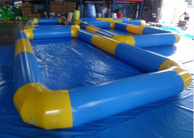 Cina piscina gialla blu dello stagno dei rulli dell'acqua di rettangolo della tela cerata del PVC di 0.6mm per i bambini in vendita