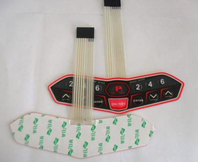 China EL/interruptor de membrana Backlit PVC da tecla com adesivo de 3m para a decoração à venda