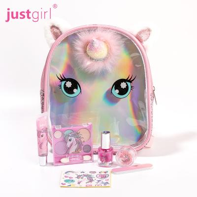 Cina Portable Lovely Makeup Kit per giocattoli da ragazza con zaino unicorno OEM ODM in vendita