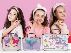 Elke dag spelen aanbevolen kinder make-up kit met kleurrijke eyeshadow en lippenstift inbegrepen