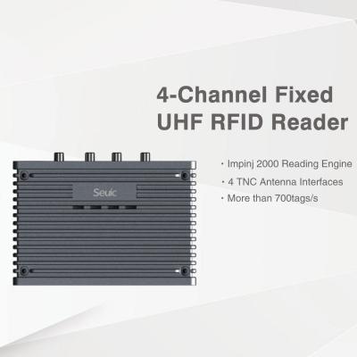 China 4-Channel Fixed UHF RFID Reader with Built-in lmpinj R2000 Engine Fast Tag Reading Device for sale