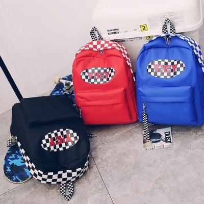 China New 2018 backpack checkerboard pattern hip-hop street trend student bag for sale
