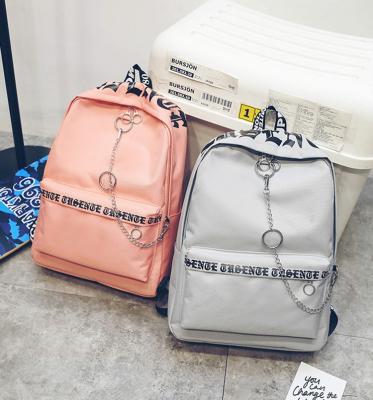 China Factory wholesale fashion personality new backpack canvas stitching street trend solid color large capacity bag for sale