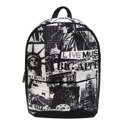 China Korean graffiti campus backpack simple junior high school student bag for sale