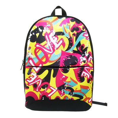 China Schoolbag female students Korean graffiti campus backpack simple junior high school student bag for sale