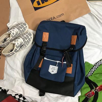 China Japan and South Korea UL ZZAG leisure Joker contrast color backpack large capacity simple personality cool student bag for sale