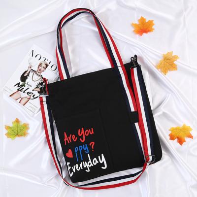 China new summer oblique span single-shoulder canvas bag small fresh art student bag printed shopping bag for sale