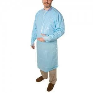 China Imprevious CPE Gown with Thumb Hook for sale