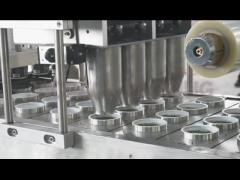 Plastic Cup Filling Sealing Machine met touchscreen bedieningssysteem voor kokosmeel vervangende cup vullen