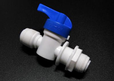 China POM quick connector bulkhead valve 1/4 inch for RO water system for sale