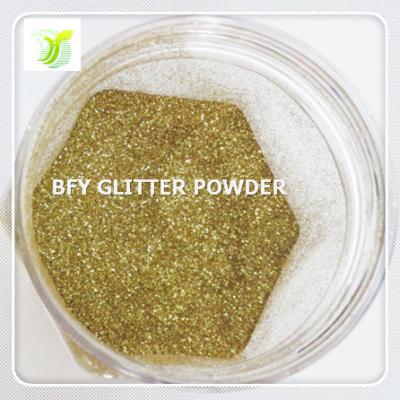 China PET Yellow Gold Glitter Powder for sale