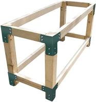 China Green Galvanized Steel Elevated Platform Brackets Workbench Corner Brackets Right Angle for sale
