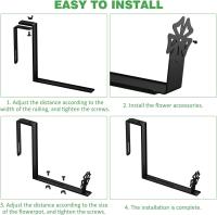 China Adjustable Planter Box Brackets for 6''-12'' Depth Flower Boxes in Modern Design for sale