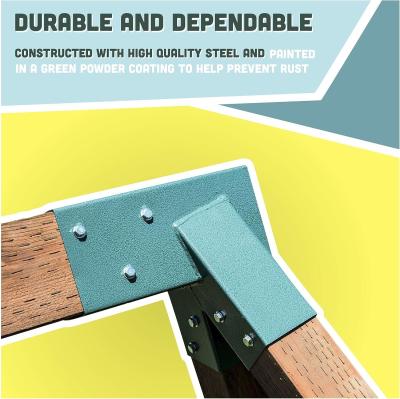 China Sterk groen A-frame schommelstel Bracket past 2 4x4 benen 1 4x6 balk - Inclusief hardware Te koop