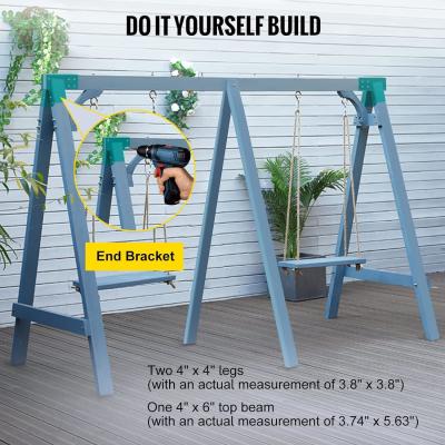 China Sterk groen A-frame schommelstel Bracket past 2 4x4 benen 1 4x6 balk - Inclusief hardware Te koop