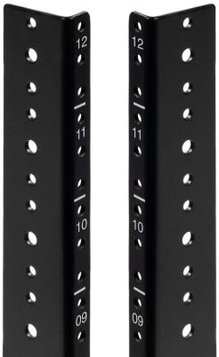 Cina 12U Vertical Rack Rail Pair DIY Hardware Kit per armadietto nero ISO9001 Rohs CE 16949 in vendita