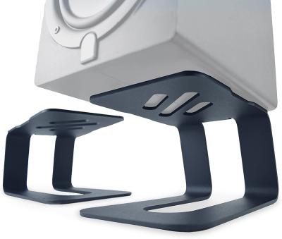 Cina Cinema Portable Low Center Tilted Desk Speaker Stand con hardware incluso in vendita