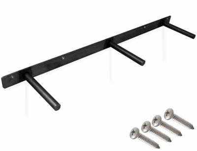 Cina ISO9001 Rohs CE Parts Stamping Black Metal Shelf Bracket Long Hidden Floating Bracket in vendita