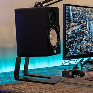 China Wit Zwart Studio Monitor Hoofdspreker Met Metalen IJzer Constructie Te koop