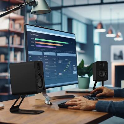Cina Dispositivo per il suono circondante da scrivania nera Monitor Stand Riser con diametro di filo 2 mm in vendita