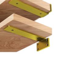 China Gold L shape shelf strut bracket floating shelf wall bracket for sale