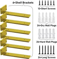 China Gold L shape shelf strut bracket floating shelf wall bracket for sale
