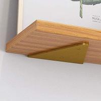 China Sturdy Gold Floating Shelves Bracket Shelf Triangular Bracket for Heavy Duty Support for sale