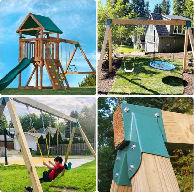 Cina A-Frame 2 Brackets Green Coating Swing Set Bracket Con Hardware di Montaggio Pesante in vendita