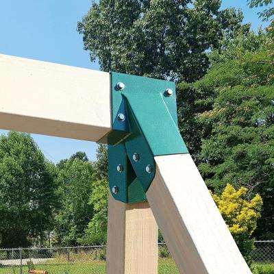 Cina A-Frame 2 Brackets Green Coating Swing Set Bracket Con Hardware di Montaggio Pesante in vendita