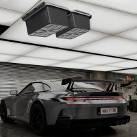 China Adjustable Width Garage Storage Rack Ceiling Mount for Overhead Bins Wall Mounted Type for sale