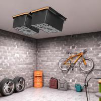 China Adjustable Width Garage Storage Rack Ceiling Mount for Overhead Bins Wall Mounted Type for sale