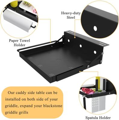China Adição Side Rack de armazenamento de bandeja com porta-toalhas de papel Mantenha o seu Griddle Configuração limpa à venda