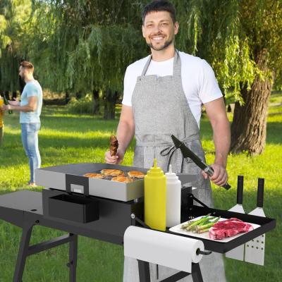 China Adição Side Rack de armazenamento de bandeja com porta-toalhas de papel Mantenha o seu Griddle Configuração limpa à venda