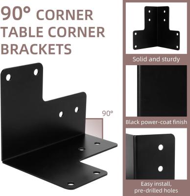 Cina Triangolo bracket Heavy Duty 3 Side Way 90 gradi di supporto banco di lavoro Angolo bordi nero in vendita