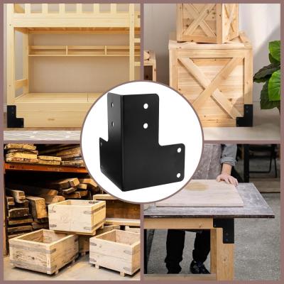 Cina Triangolo bracket Heavy Duty 3 Side Way 90 gradi di supporto banco di lavoro Angolo bordi nero in vendita