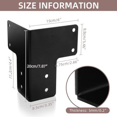 Cina Triangolo bracket Heavy Duty 3 Side Way 90 gradi di supporto banco di lavoro Angolo bordi nero in vendita