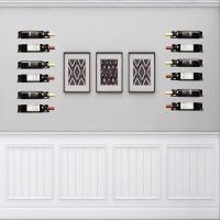 China Rustic Wall Display Rack for Standard Wine Bottles Kitchen Wine Storage Rack for sale