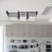 China Silver Heavy Duty Ceiling Container Bin Rack The Ultimate Overhead Storage Solution for sale
